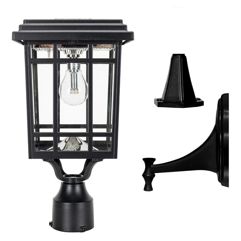 Grand Prairie Bulb Solar Light – Wall/Pier/3” Fitter Mounts - Gamasonic USA
