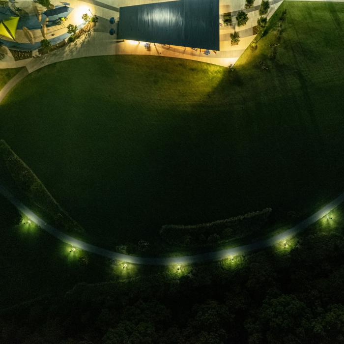 Modern Commercial Solar LED Post Light w/ Motion Sensor and Timer ...