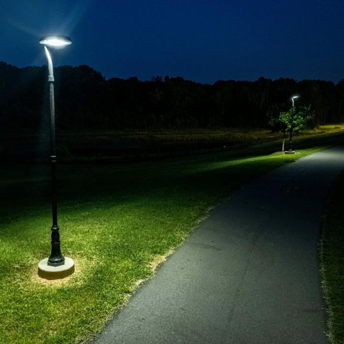 Modern Commercial Solar LED Post Light w/ Motion Sensor and Timer ...