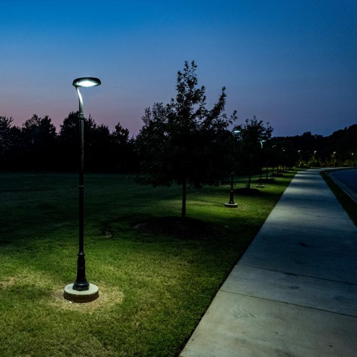 Modern Commercial Solar LED Post Light w/ Motion Sensor and Timer ...